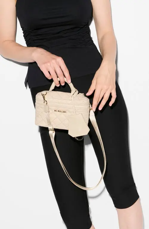 Mz Wallace Metro Quilted Nylon Train Case Crossbody Bag