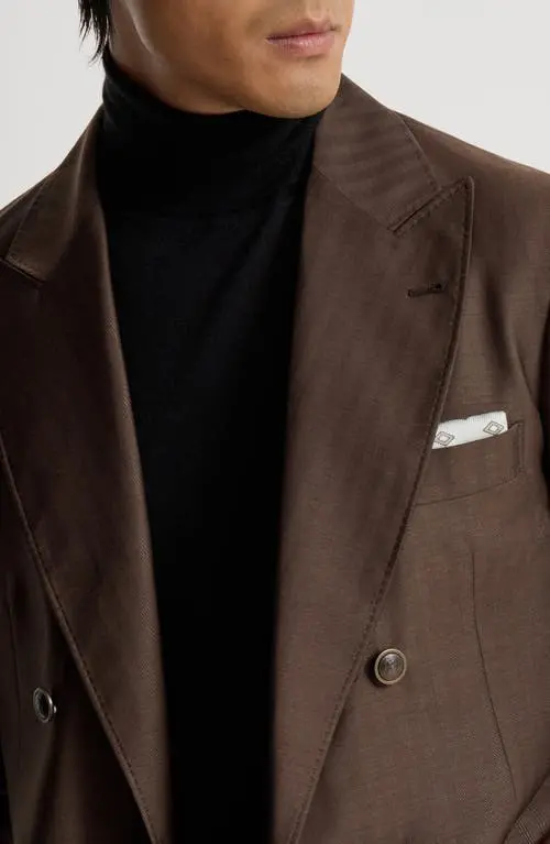 Brunello Cucinelli Silk Pocket Square With Diamond Pattern