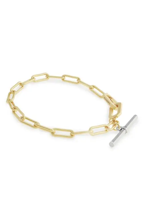 ALLSAINTS Mixed Metal Bar Link Bracelet