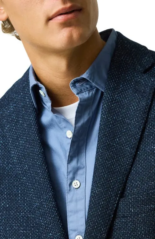 Rodd & Gunn Archibold Navy Slub Wool & Cotton Blend Sport Coat