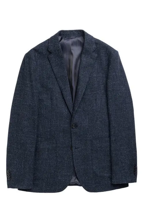 Rodd & Gunn Archibold Navy Slub Wool & Cotton Blend Sport Coat