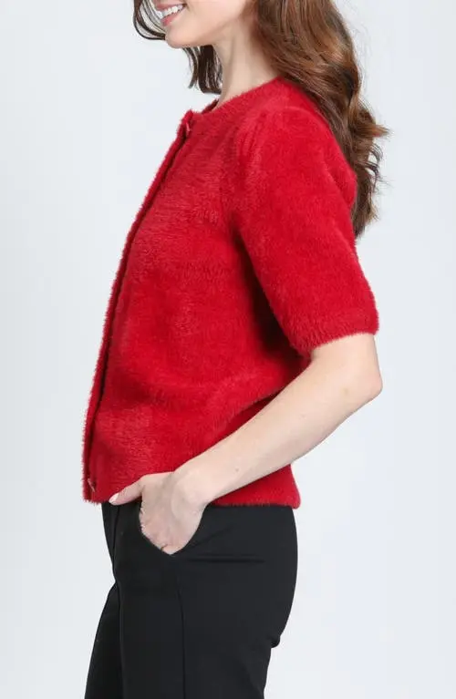 APNY Fuzzy Puff Sleeve Cardigan