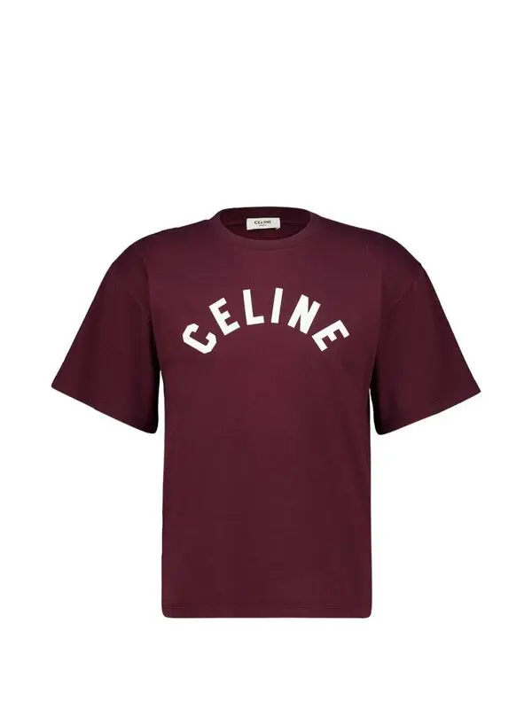 Celine Logo Cotton T-shirt