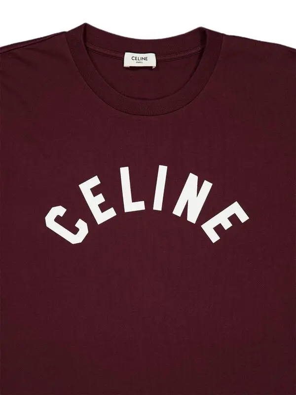 Celine Logo Cotton T-shirt