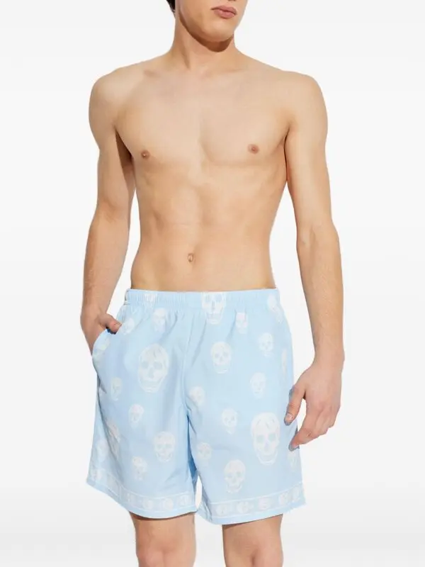Alexander McQueen Swim Shorts With Skull Motif