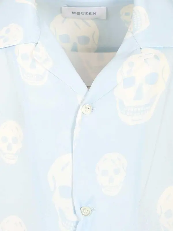Alexander McQueen Printed Crepe De Chine Shirt