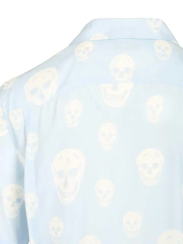Alexander McQueen Printed Crepe De Chine Shirt