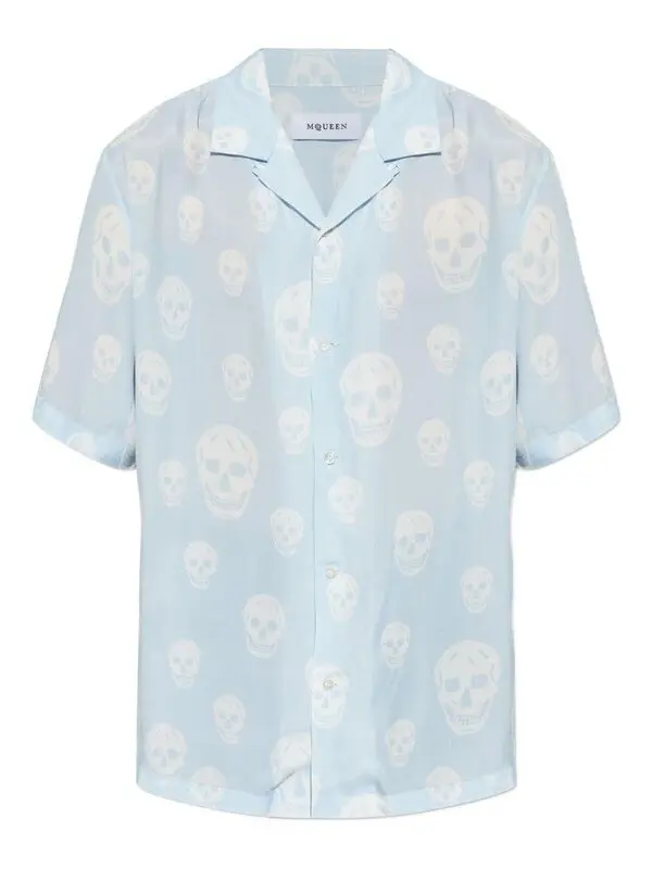 Alexander McQueen Printed Crepe De Chine Shirt