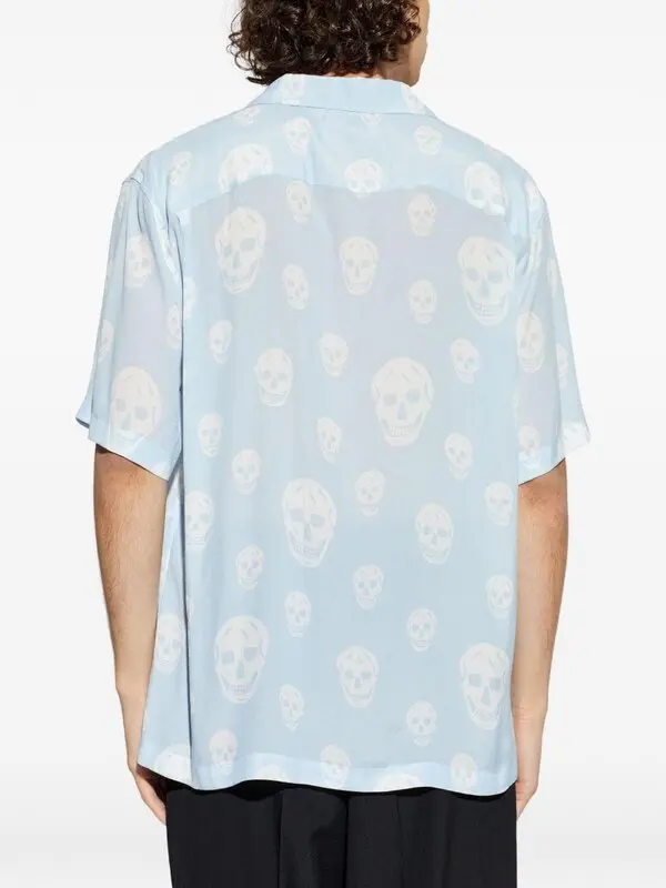 Alexander McQueen Printed Crepe De Chine Shirt