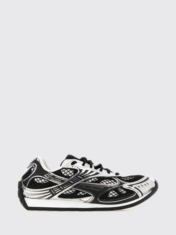 Bottega Veneta Orbit Technical Mesh Sneakers In A Bicolor Design - Black