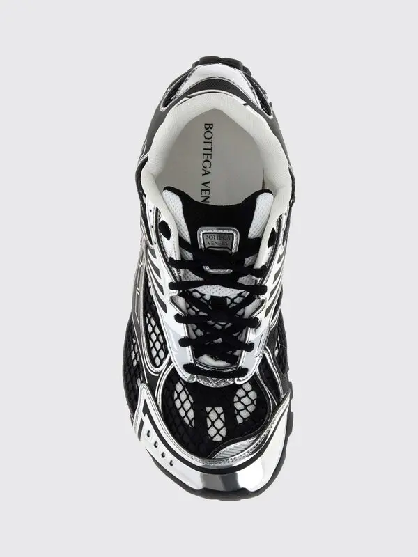 Bottega Veneta Orbit Technical Mesh Sneakers In A Bicolor Design - Black