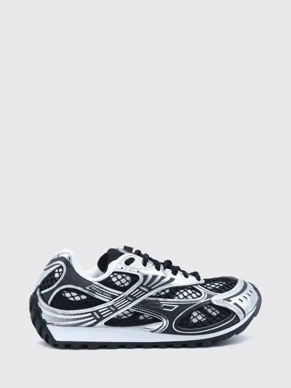 Bottega Veneta Orbit Technical Mesh Sneakers In A Bicolor Design - Black