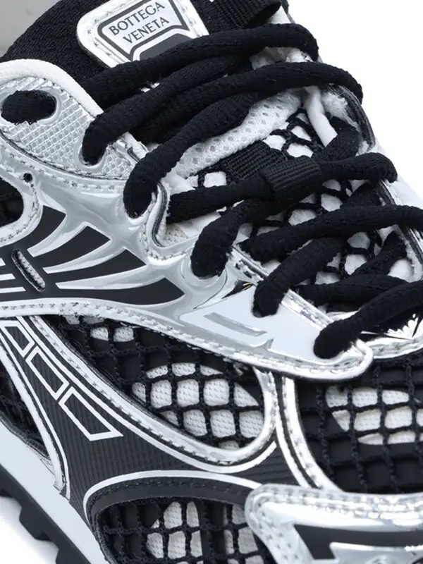 Bottega Veneta Orbit Technical Mesh Sneakers In A Bicolor Design