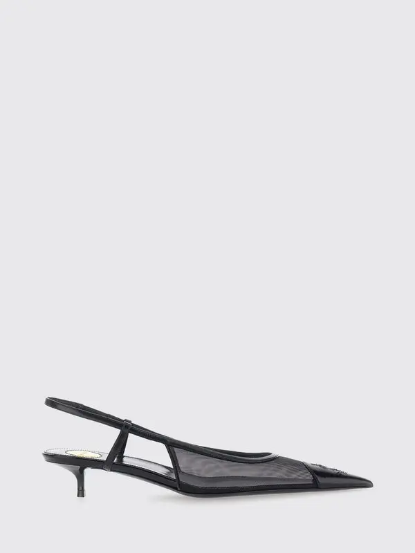 Saint Laurent Gaspar Mesh Slingback Pumps With Low Heel