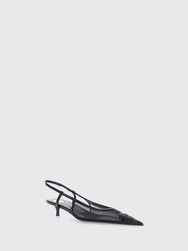 Saint Laurent Gaspar Mesh Slingback Pumps With Low Heel