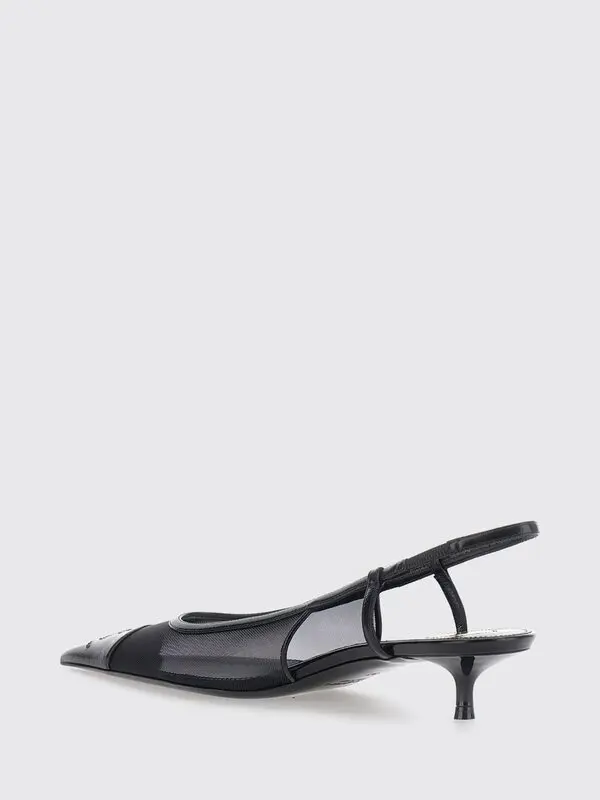 Saint Laurent Gaspar Mesh Slingback Pumps With Low Heel