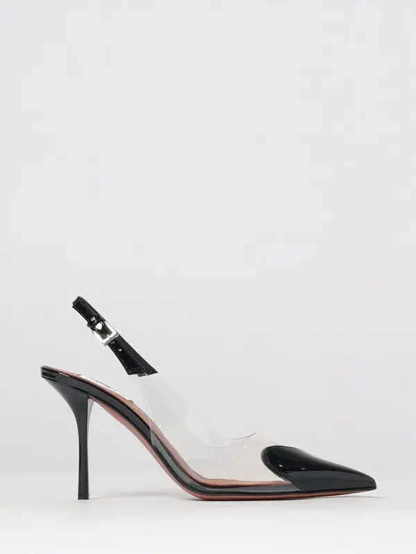 Alaïa Alaia Le Cå“ur Patent Leather And Pvc Slingback Pumps - Black
