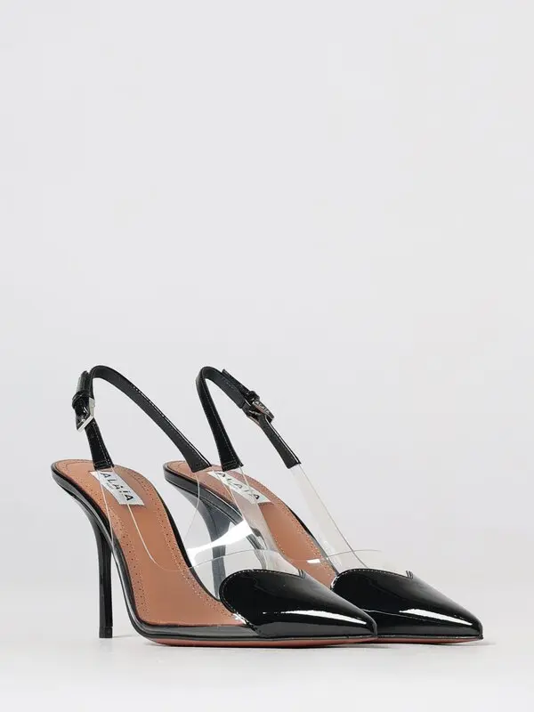 Alaïa Alaia Le Cå“ur Patent Leather And Pvc Slingback Pumps - Black