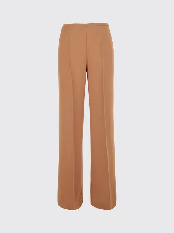 FORTE_FORTE High-waisted Palazzo Trousers In Viscose Blend With Pleats