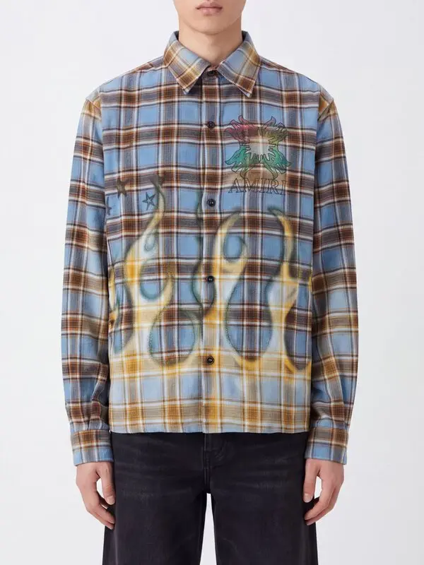Amiri Graphic Print Long-sleeved Cotton Shirt