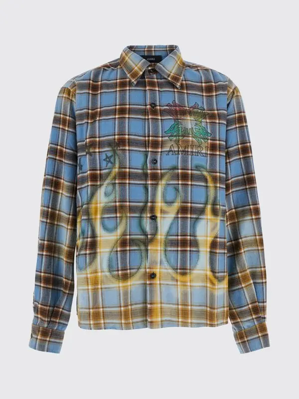 Amiri Graphic Print Long-sleeved Cotton Shirt