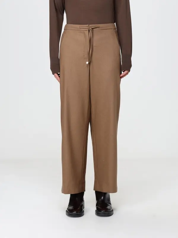 Max Mara Wide-leg Pure Wool Trousers With Drawstring Waist