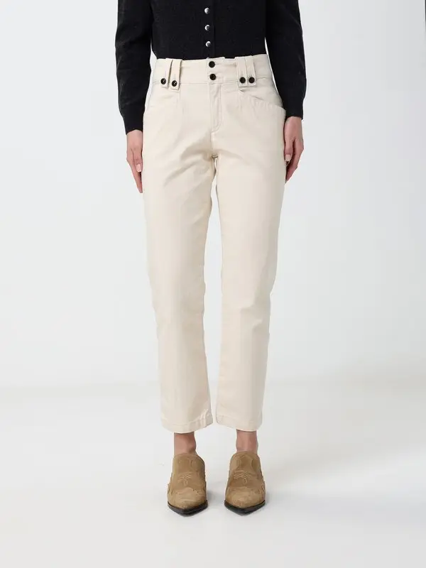 Isabel Marant Étoile Birdy Mid-rise Stretch-cotton Skinny Trousers - Beige