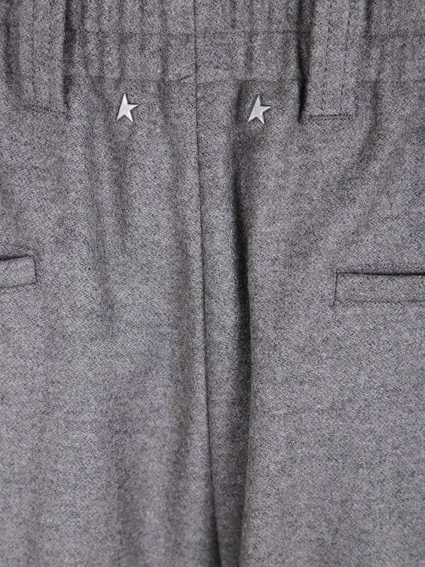 GOLDEN GOOSE Pleated Virgin Wool Tailored Trousers With A Mid-rise Waist