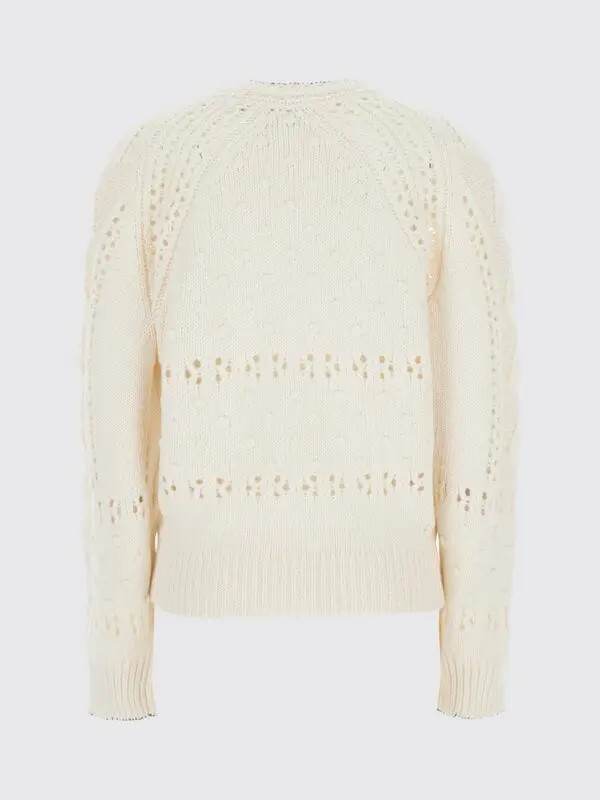 Isabel Marant Étoile Wool And Cotton Blend Crewneck Jumper With Ribbed Trims - Ecru
