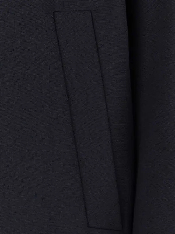 BOSS Virgin Wool Shirt Jacket With Classic Collar And Zip Closure