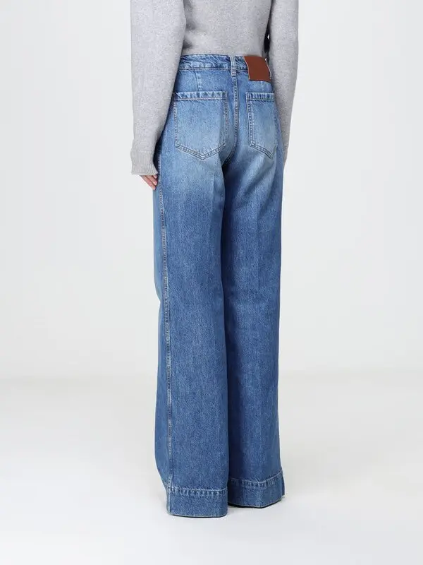 Victoria Beckham Alina High-waisted Wide Leg Jeans With Patch Pockets