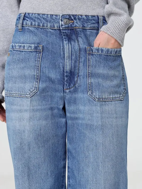 Victoria Beckham Alina High-waisted Wide Leg Jeans With Patch Pockets