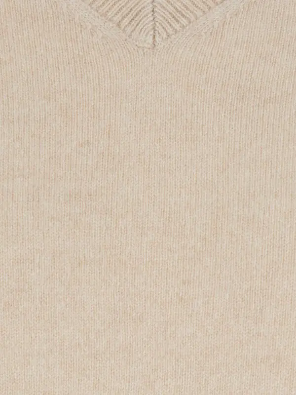 Max Mara V-neck Jumper In Pure Cashmere With Dropped Shoulders