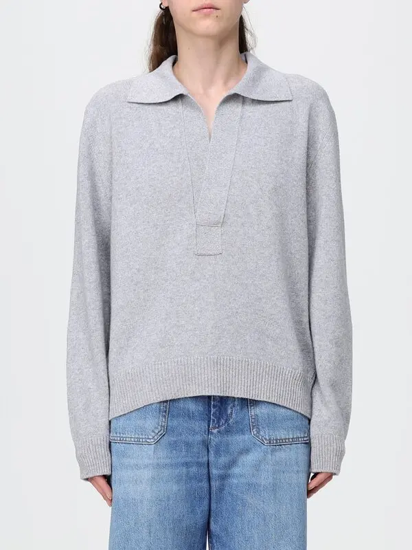 Victoria Beckham V-neck Merino Wool And Cashmere Blend Knit Polo