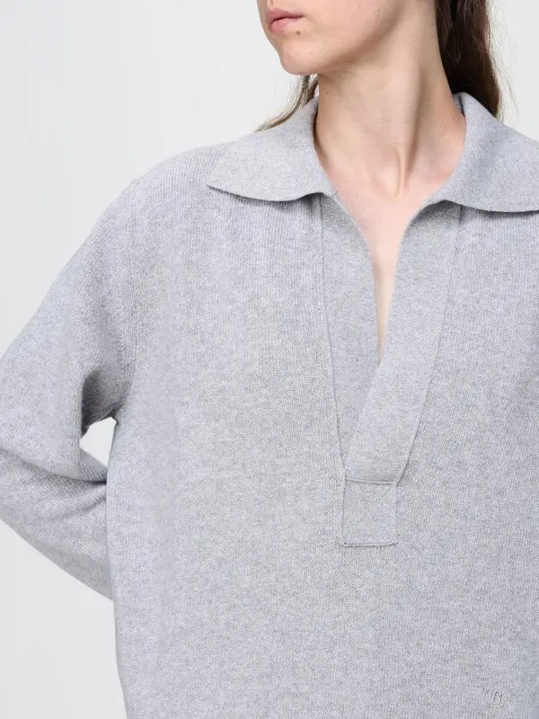 Victoria Beckham V-neck Merino Wool And Cashmere Blend Knit Polo