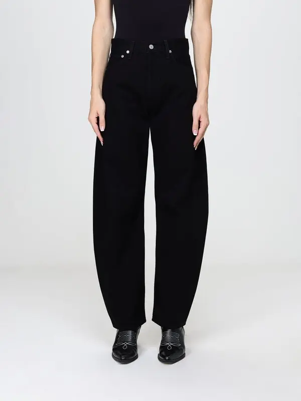 AGOLDE Spiral High-waisted Baggy Jeans In Cotton With Straight Hem - Denim