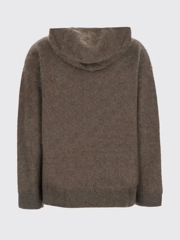 Max Mara Knitted Yak Zip-up Hoodie With Dropped Shoulders
