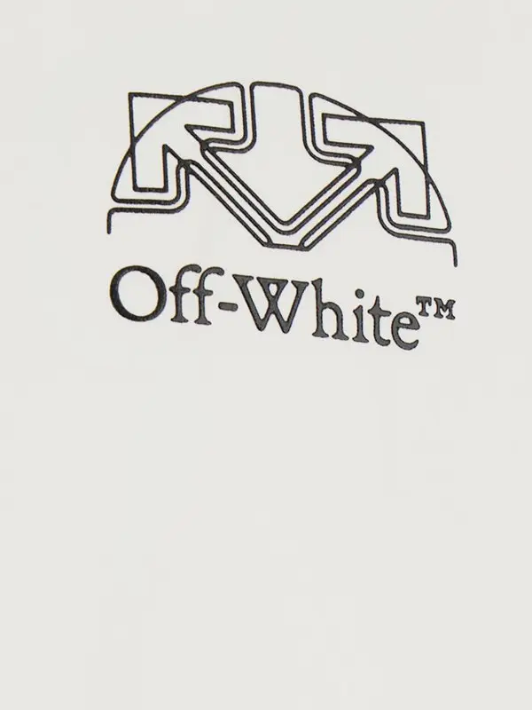 Off-White Bowling Shirt In Modal And Silk Blend With Rear Arrow Logo