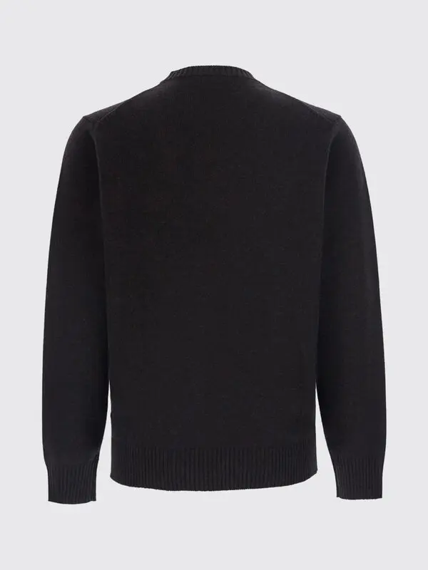 KANGRA Wool And Cashmere Blend Crewneck Sweater With Ribbed Trims - Brown
