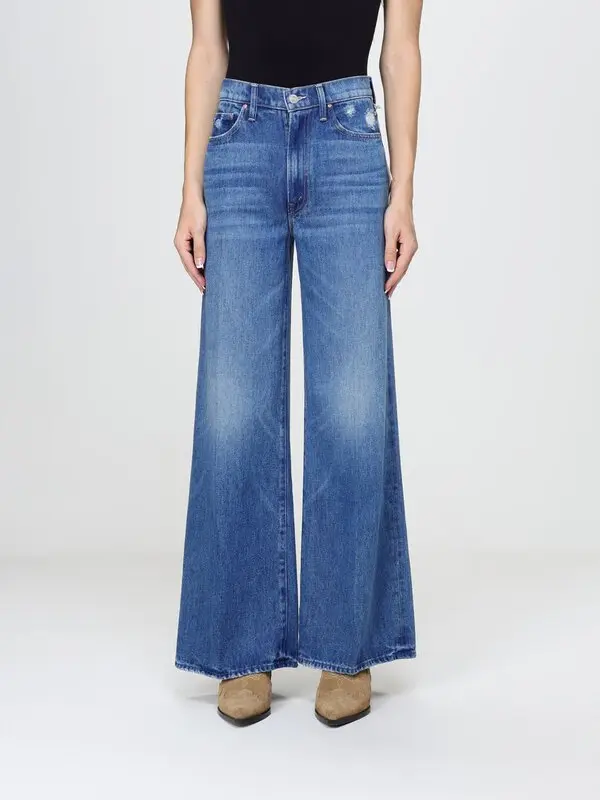 MOTHER The Ditcher Roller High-waisted Wide Leg Jeans - Denim