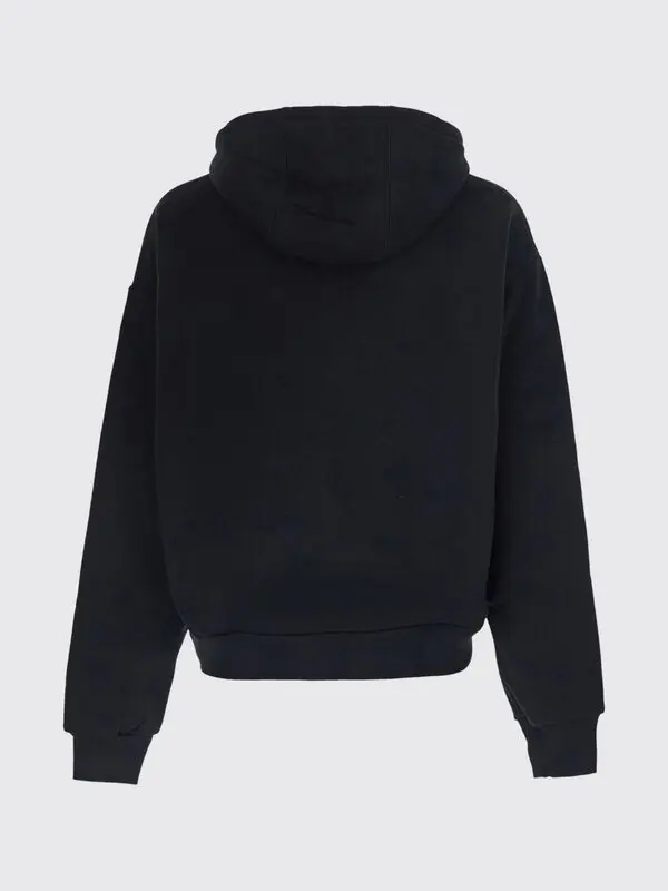 Amiri Jersey Zip-up Hoodie With Concealed Zipper And Contrast Logo