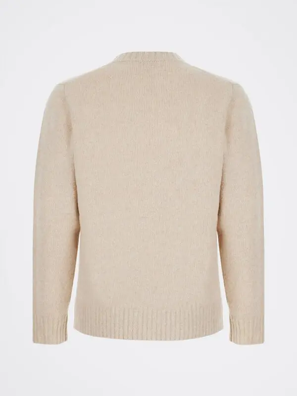 KANGRA Wool And Cashmere Blend Crewneck Jumper With Ribbed Trims