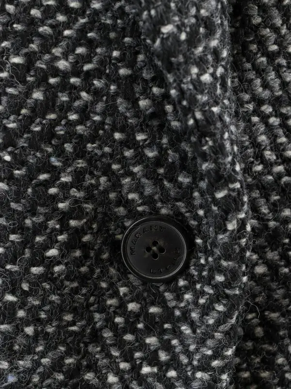 Isabel Marant Étoile Single-breasted Cotton Blazer With Bi Abstract Pattern - Charcoal