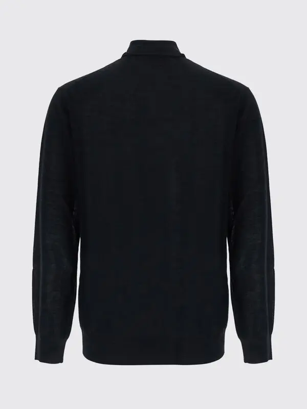 KANGRA Extrafine Merino Wool Turtleneck Sweater With Ribbed Trims - Black