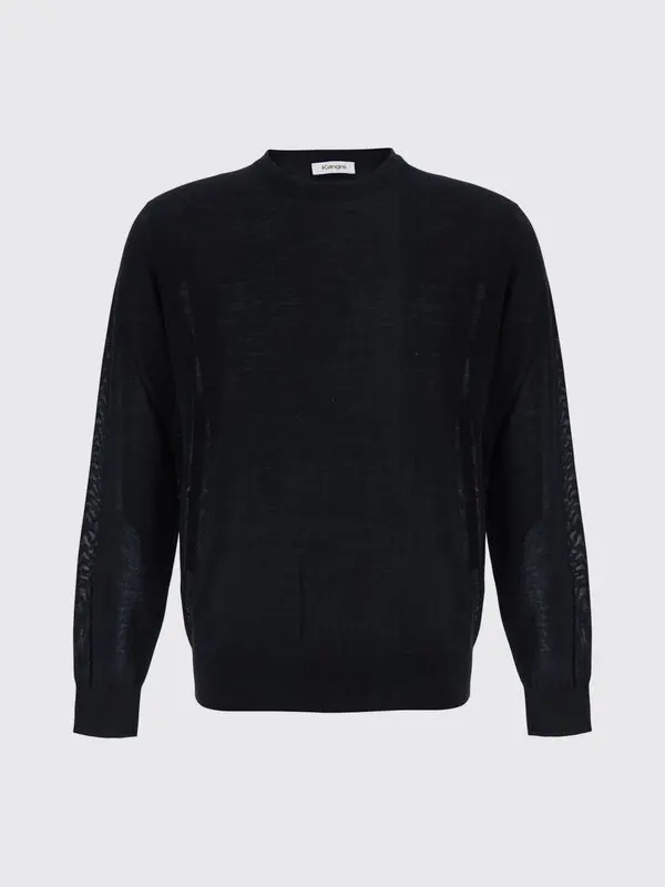 KANGRA Extrafine Merino Wool Long-sleeve Crewneck Jumper - Black