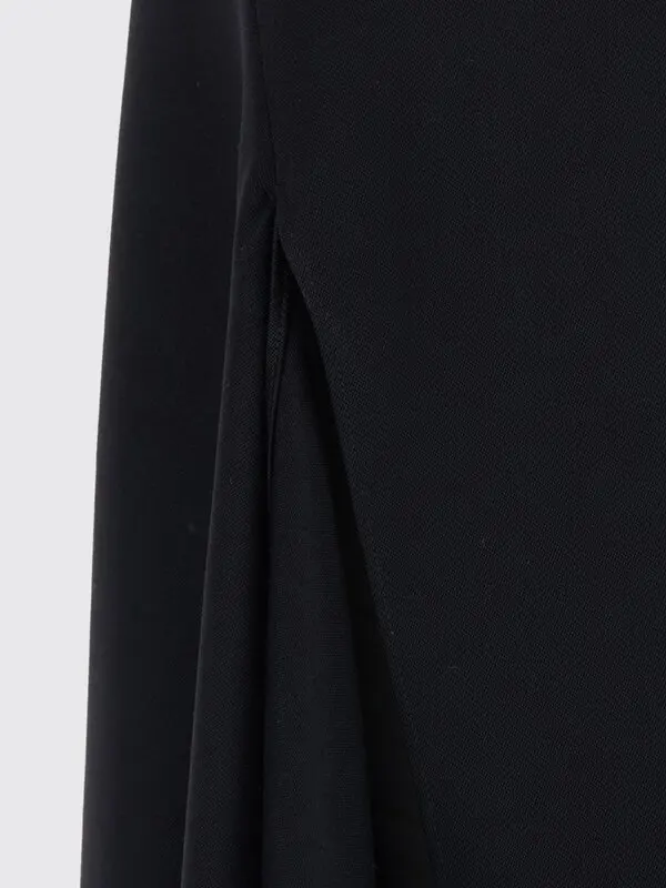 Givenchy High-waisted Asymmetric Wool Midi Skirt With Front Slit