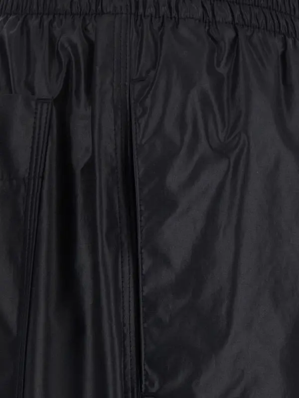 Givenchy High-waisted Wide-leg Cotton Blend Jogging Trousers - Black