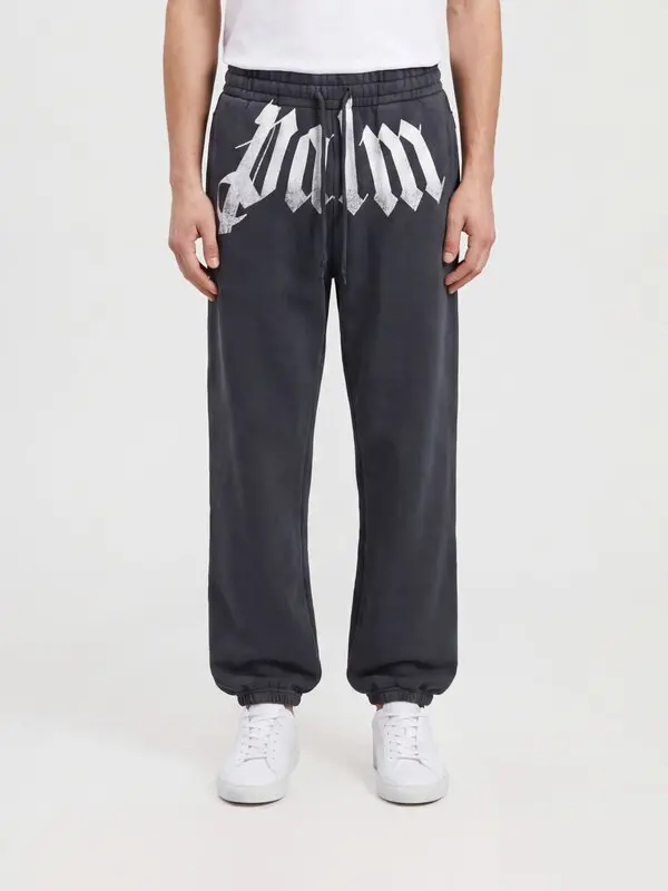 Palm Angels Cotton Track Trousers With Elasticated Waist And Contrast Logo