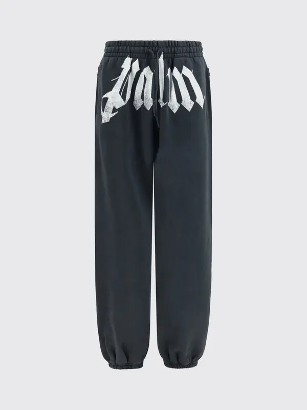 Palm Angels Cotton Track Trousers With Elasticated Waist And Contrast Logo