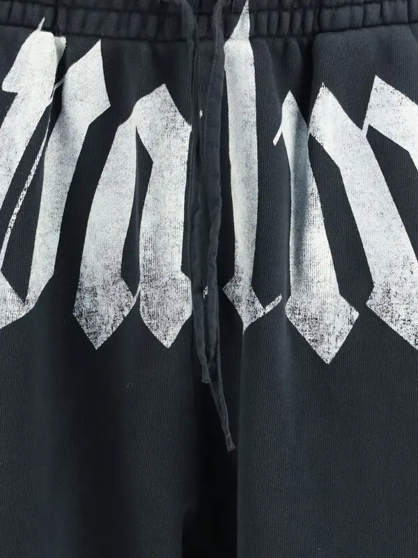 Palm Angels Cotton Track Trousers With Elasticated Waist And Contrast Logo